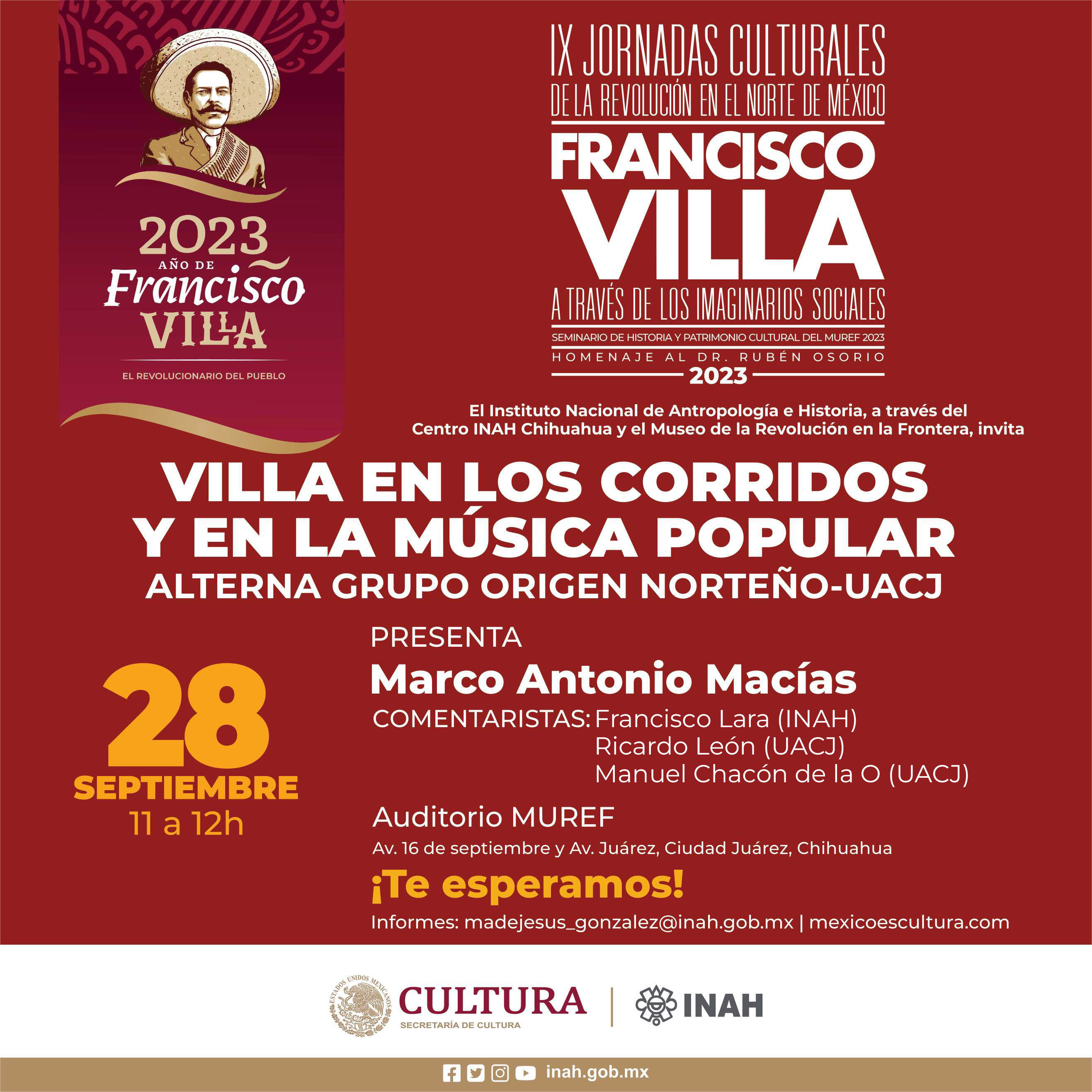 CONTINÚAN LAS IX JORNADAS CULTURALES DE LA REVOLUCIÓN EN EL MUREF ...